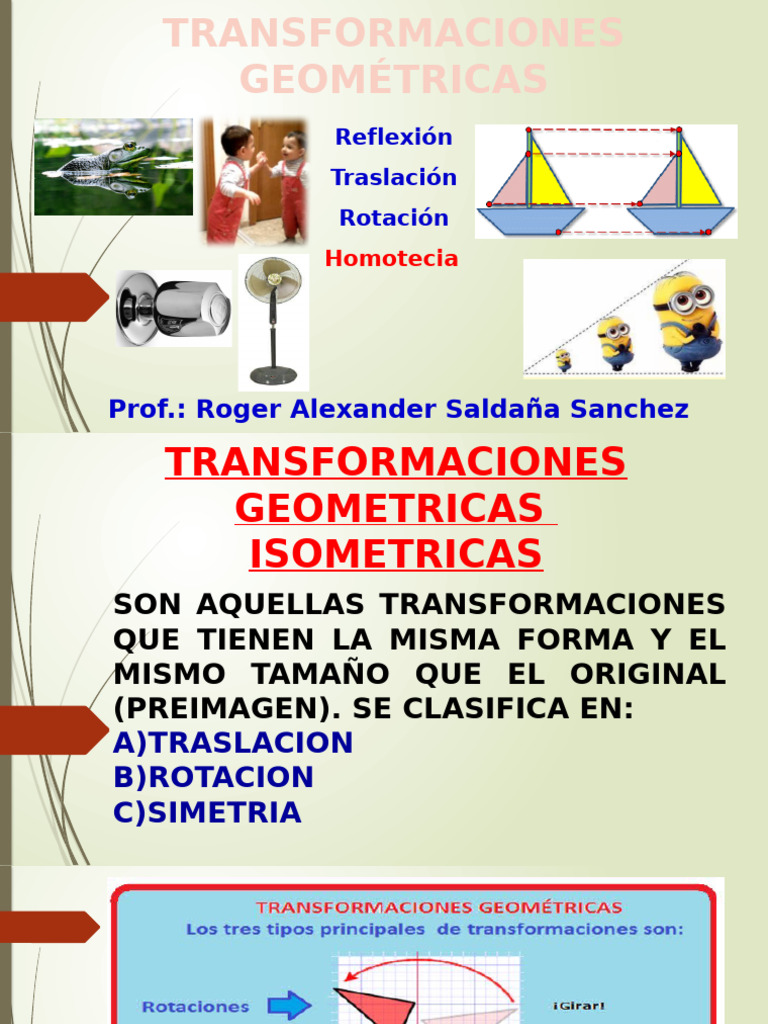 Transformaciones Geometricas | PDF | Rotación | Simetría