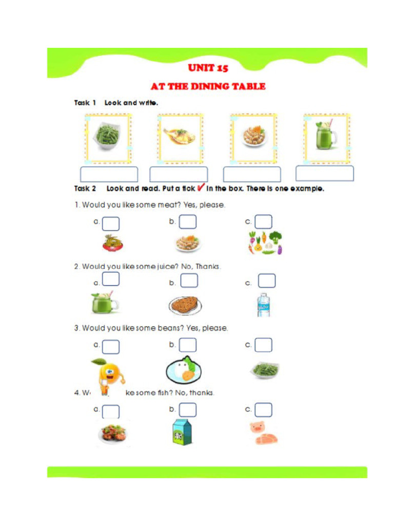Unit 16 Food | PDF