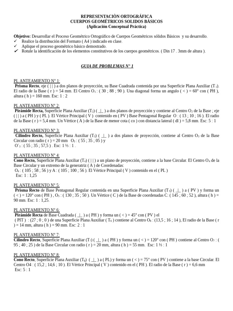 Guia de Problemas CG #1 | PDF | Geometría | Geometría euclidiana