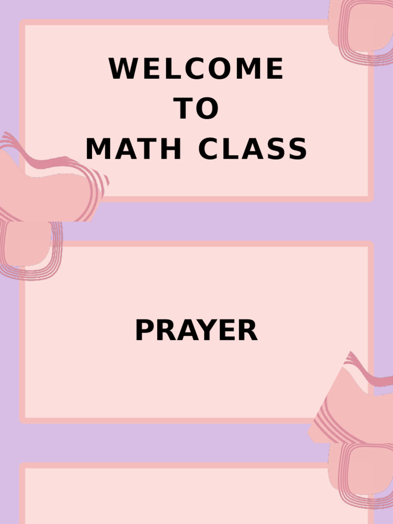 Welcome to Math Class Activities | PDF