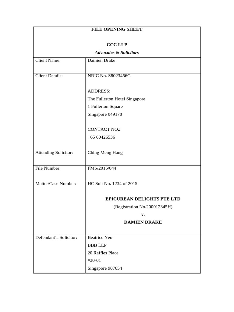 File Sheet - Opening Cover Page | PDF