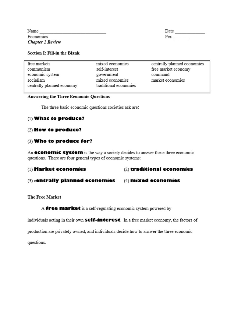 Understanding Economic Systems and Markets | PDF | Market (Economics ...