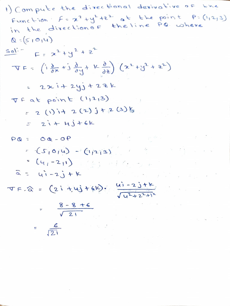Directional Derivatives | PDF