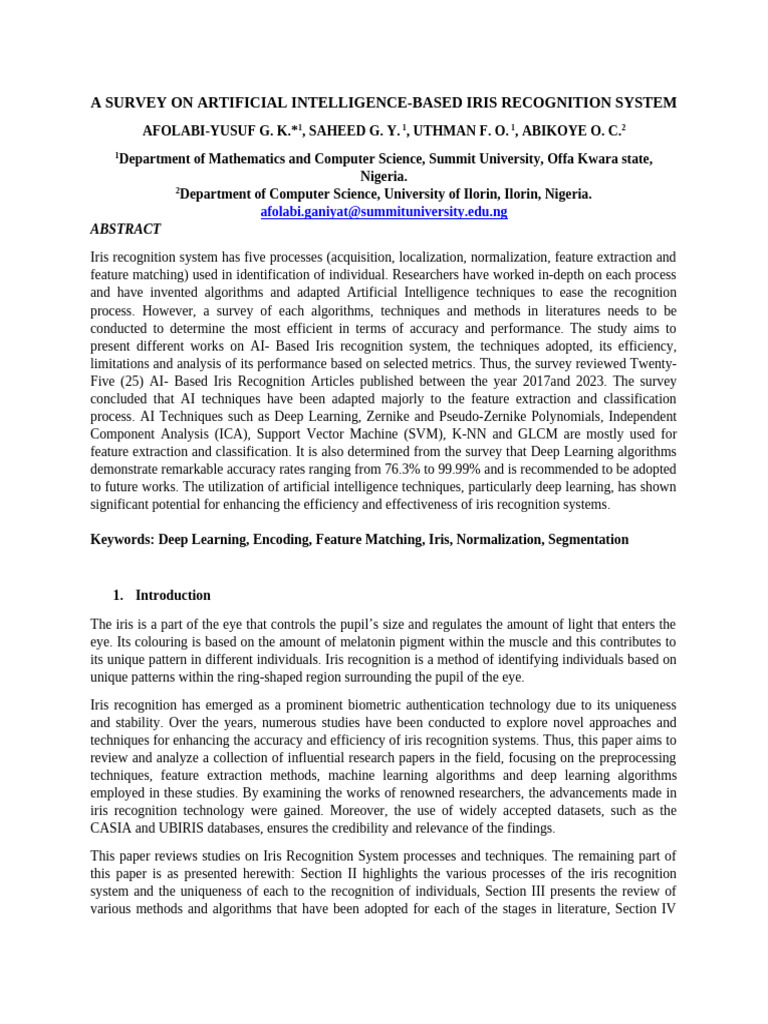 A Survey On Artificial Intelligence | PDF | Support Vector Machine | Machine Learning