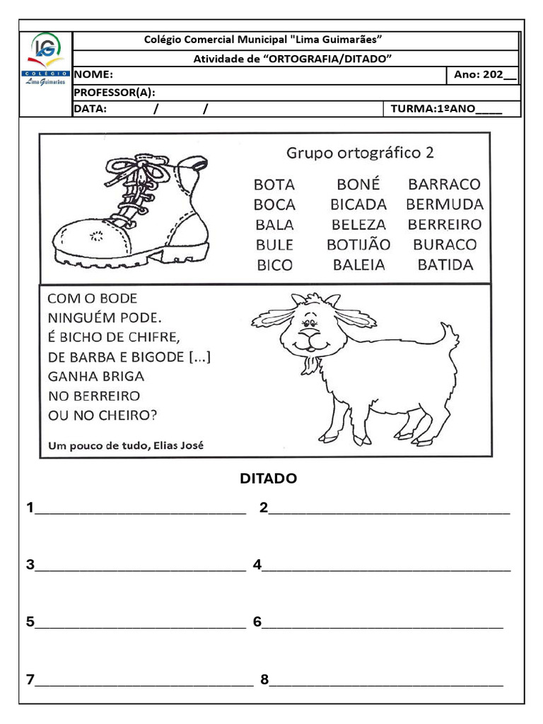 Ditado e Ortografia Mar 2 | PDF