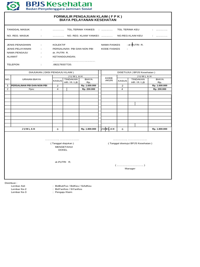 SPJ BPJS MARET Salinan | PDF