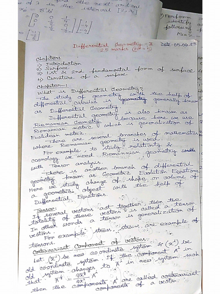 Diff Geo 2nd Sem 2022 | PDF