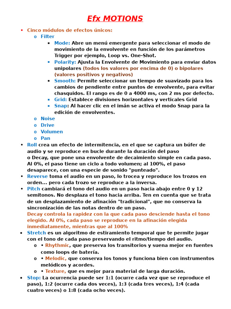 EFX Motion | PDF | Sonido