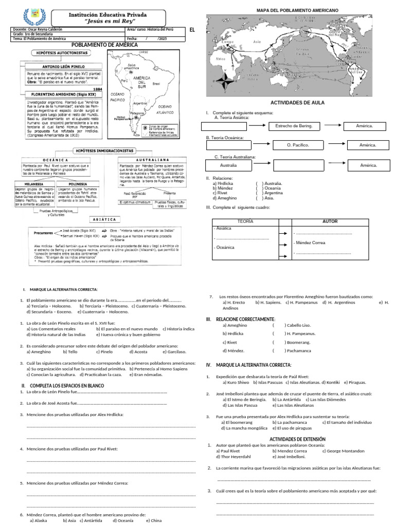04 El Poblamiento de América 1 | PDF