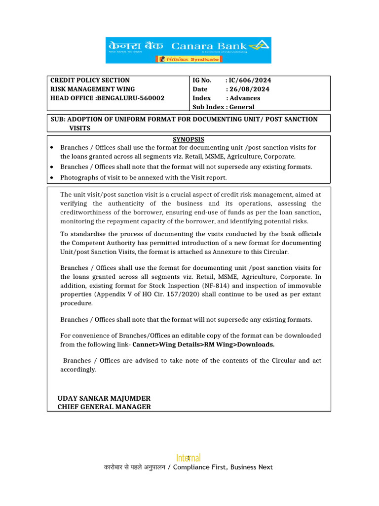 Ic 606 2024-Post Sanction | PDF | Insurance | Loans