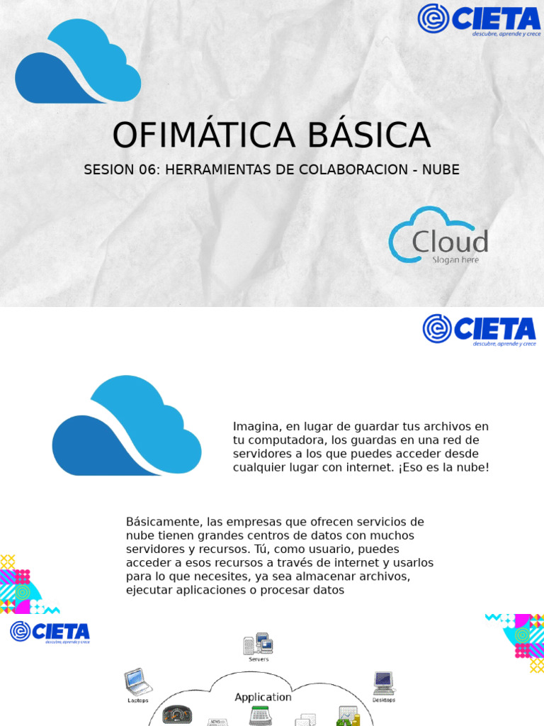 SESION 06 - OFIMATICA BASICA - HERRAMIENTAS DE COLABORACION - NUBE | PDF