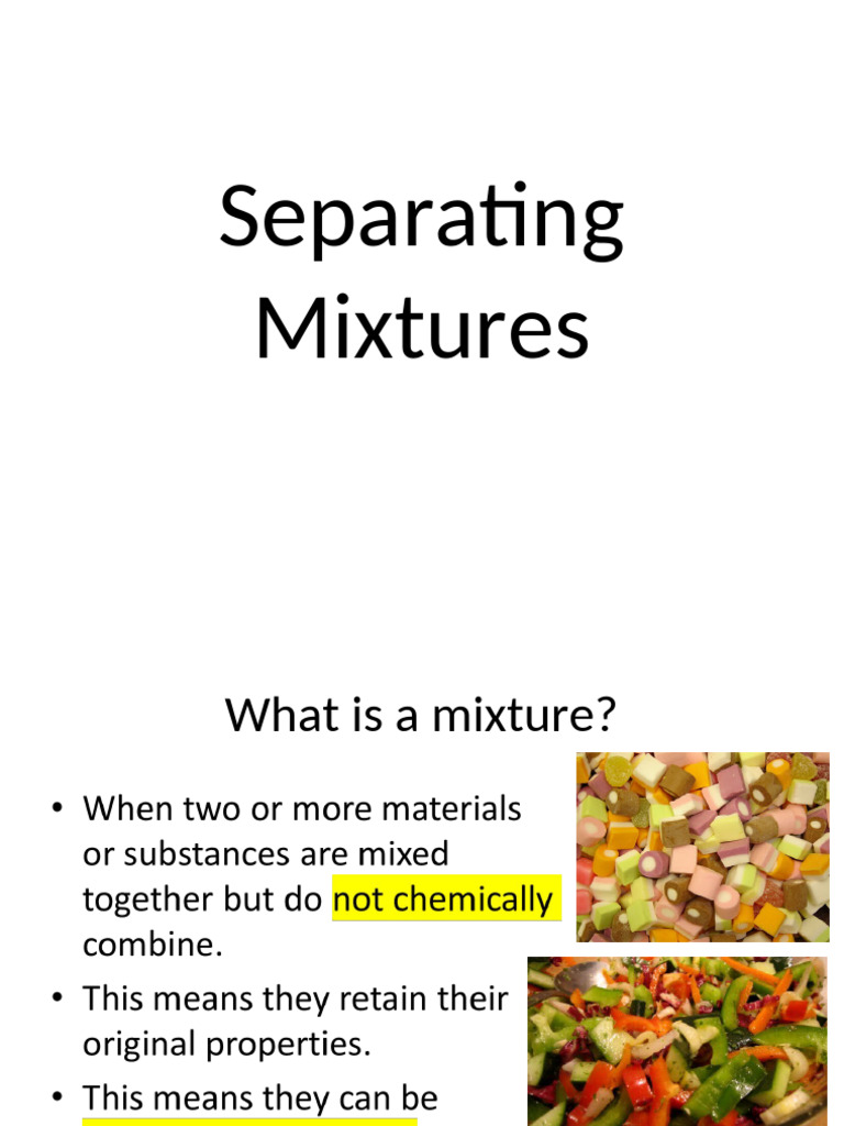 Unit 4 5 Separating Mixtures | PDF | Phase (Matter) | Filtration