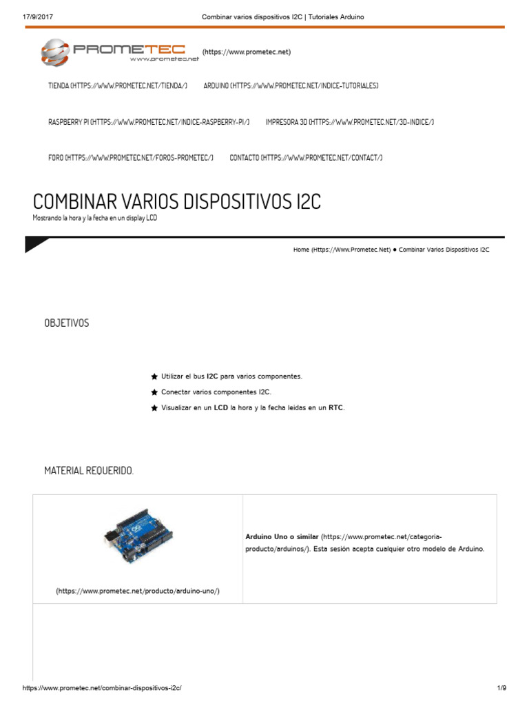 206 Combinar Varios Dispositivos I2C | PDF | Ciencias de la Computación | Informática