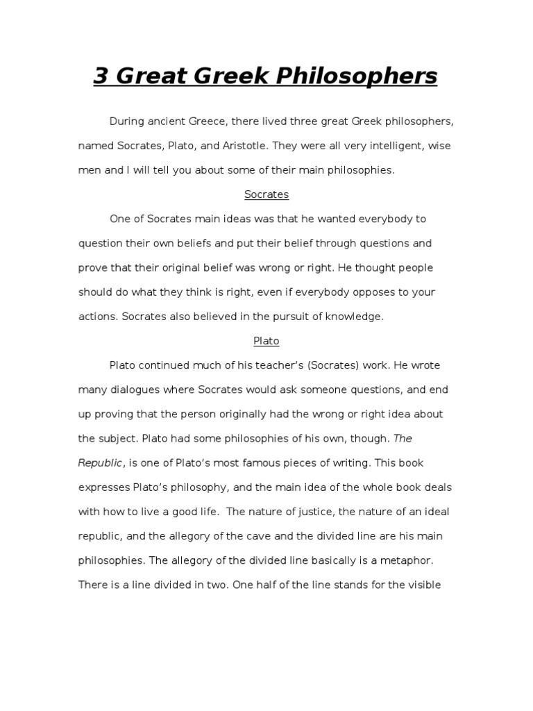Three Great Greek Philosophers | PDF | Plato | Socrates