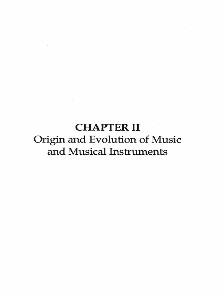 Origin and Evolution of Music and Musical Instruments | PDF | Musical ...