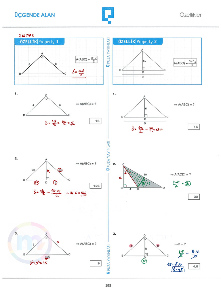 Turk Geometriyasi Uchburchak Yuzasi - 250324 - 064902 | PDF