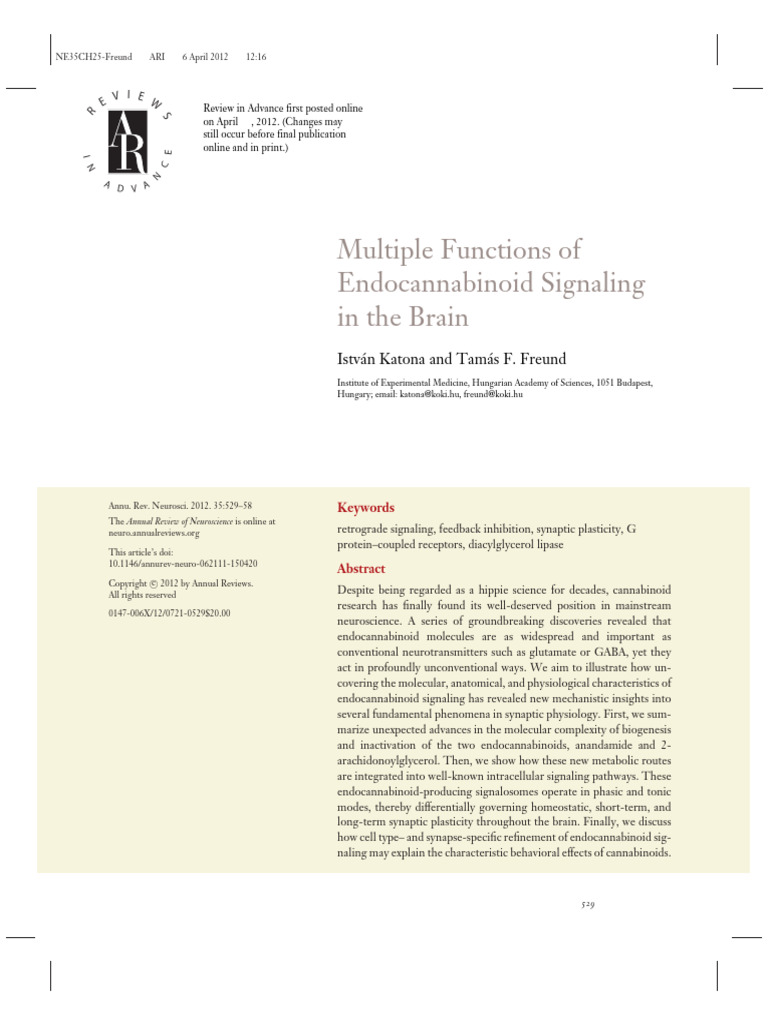 Signaling | PDF | Synapse | Receptor (Biochemistry)