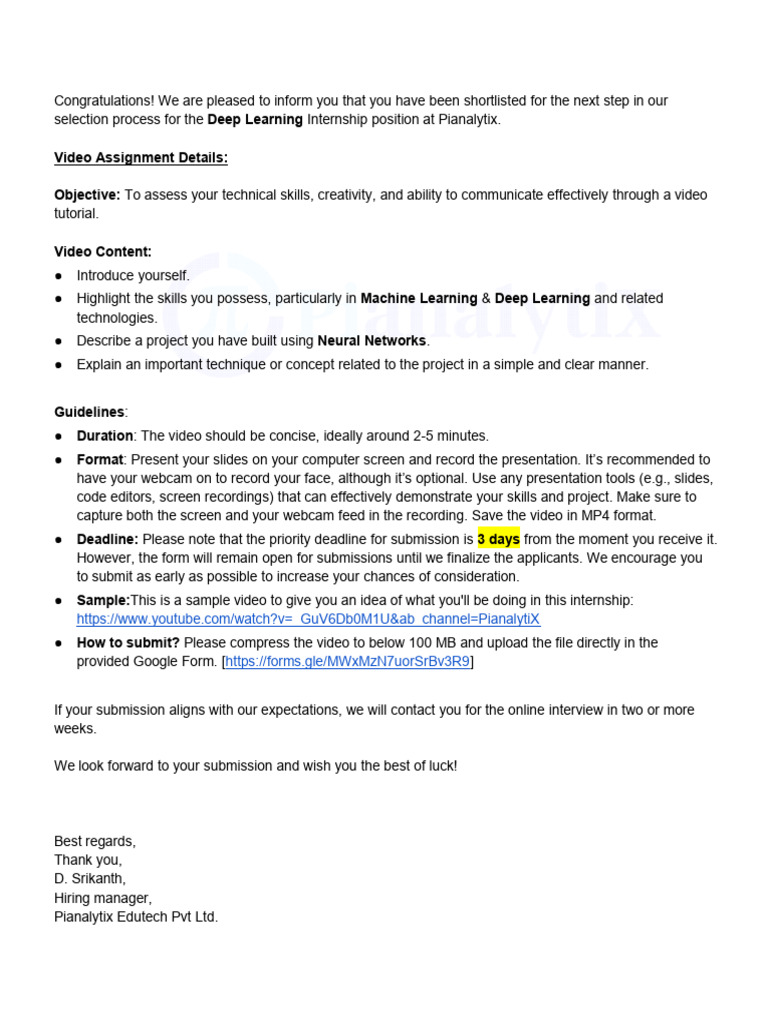 Deep Learning Assignment | PDF