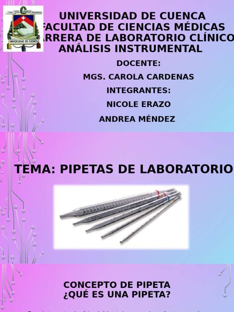 Características y Tipos de Pipetas | PDF