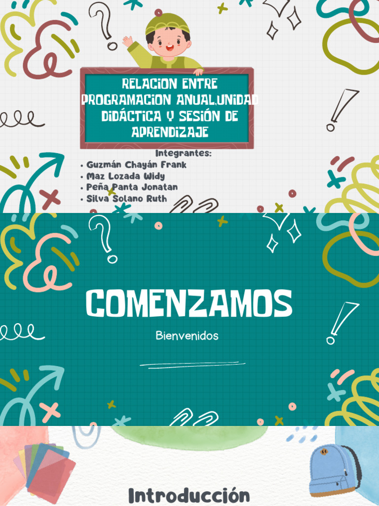 Relacion Entre Programacion Anual, Unidad Didáctica y Sesión de ...