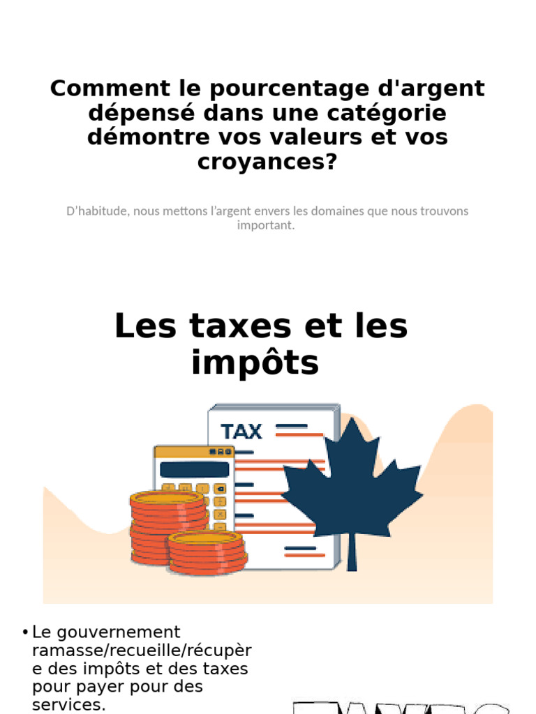 Comprendre les taxes et impôts au Canada | PDF | Impôts | Paiements