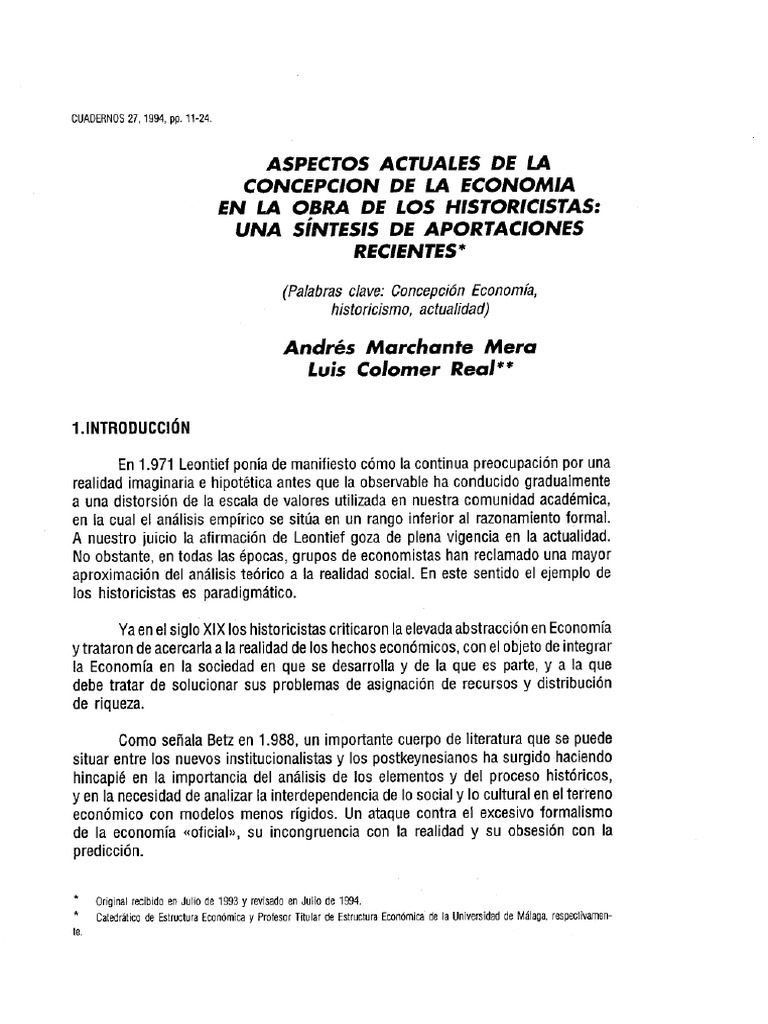 Marchante Mera, Andrés Jesús y Colomer Real, Luis (1994) - "Aspectos ...