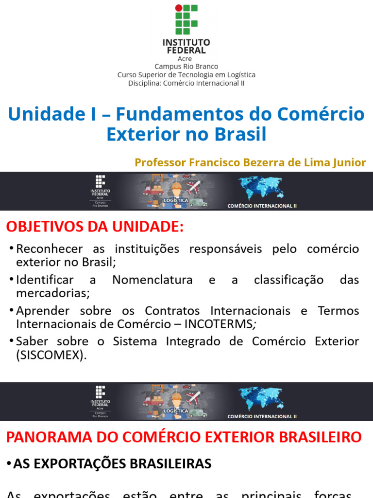 Fundamentos do Comércio Exterior no Brasil | PDF | Brasil | Comércio ...