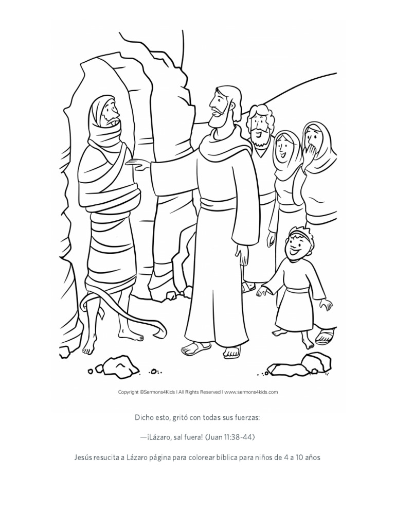 Resurrección de Lázaro - Sermones para Niños Del Sermons4Kids - Com ...