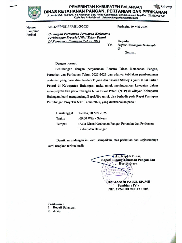 Undangan Pertemuan | PDF