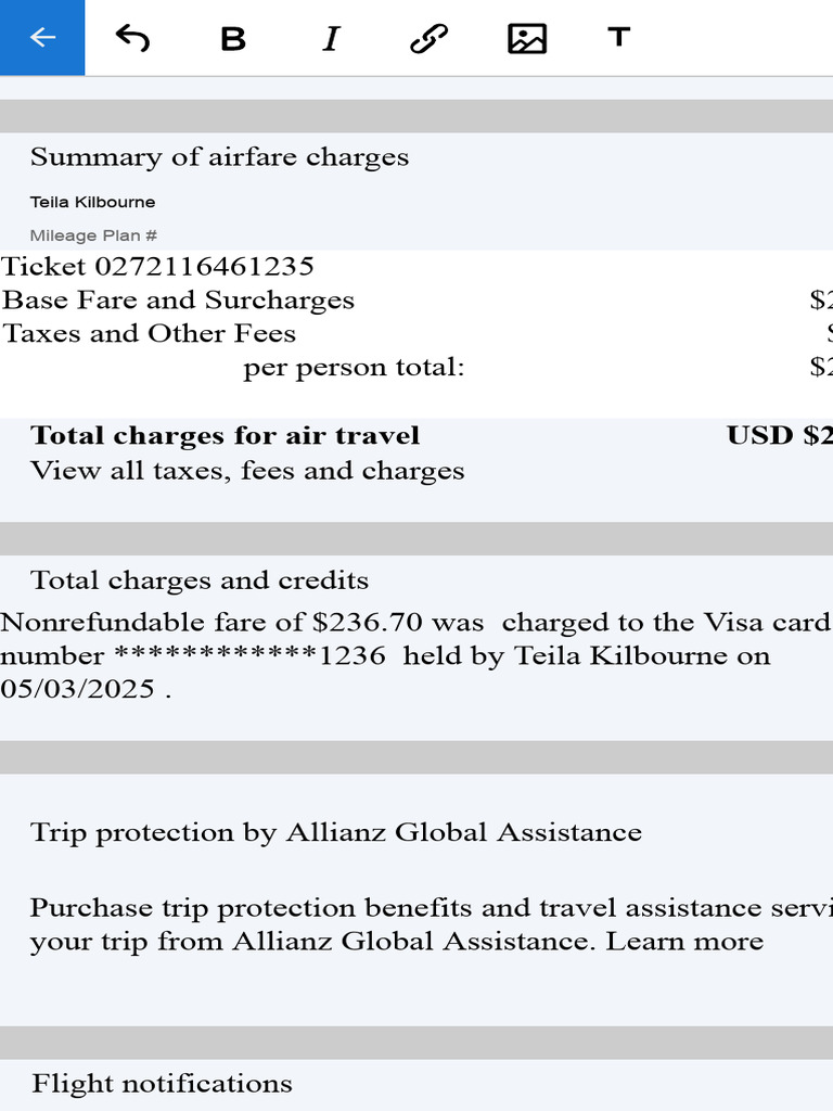 InvoiceWriter - Alaska Airlines | PDF