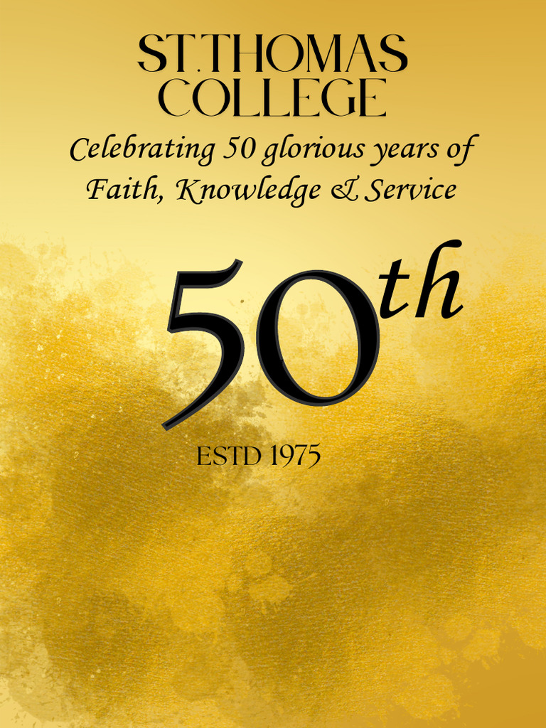 Celebrating 50 Glorious Years of Faith, Knowledge & Service | PDF