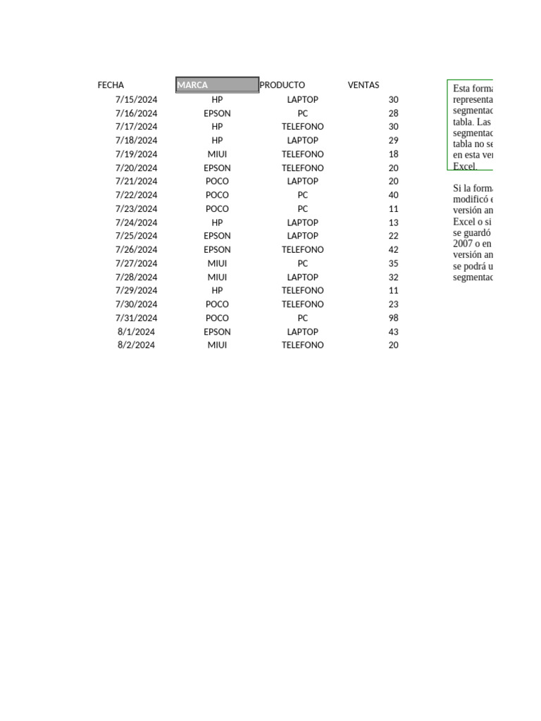 JBJ Formato en Excel | PDF