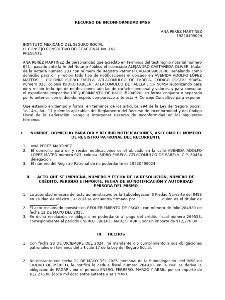 Recurso de Inconformidad | PDF | Justicia | Crimen y violencia