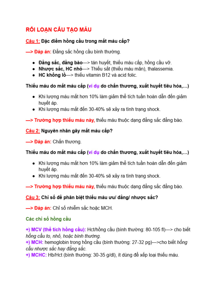 ĐỀ SINH LÝ BỆNH MIỄN DỊCH C.THANH LẦN 1 | PDF