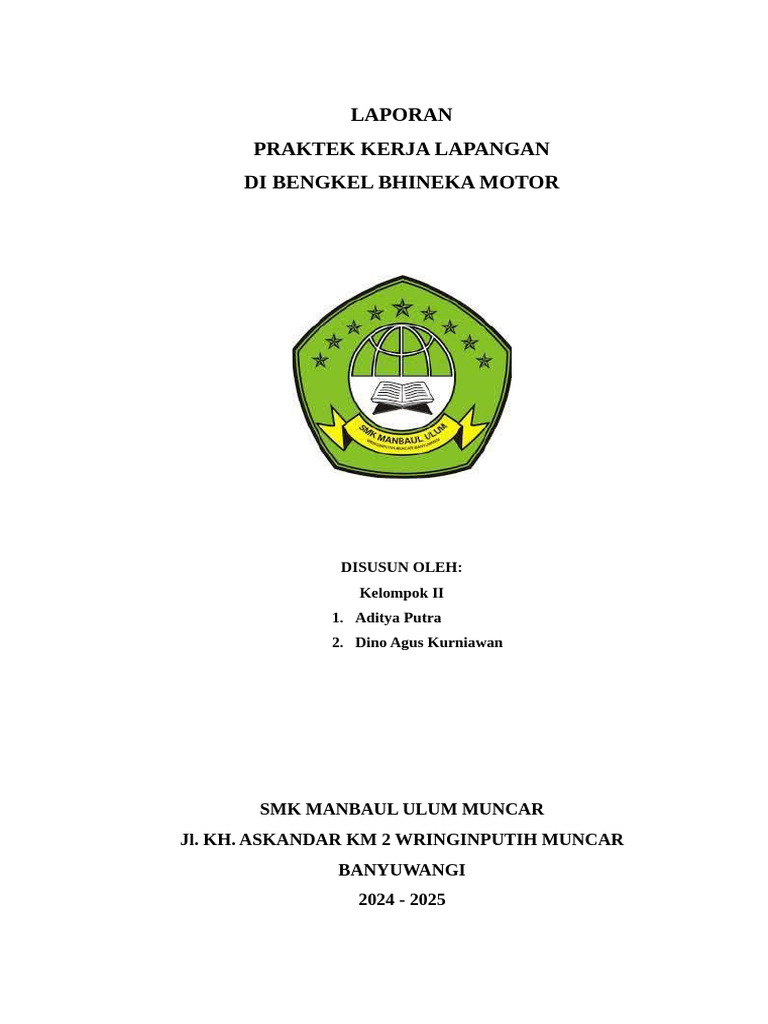 Contoh Laporan TKR 2024-2025 | PDF