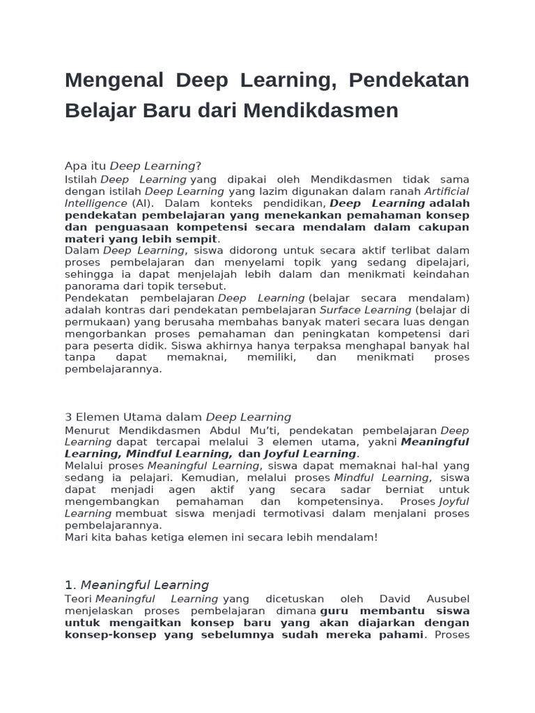 Mengenal Deep Learning | PDF