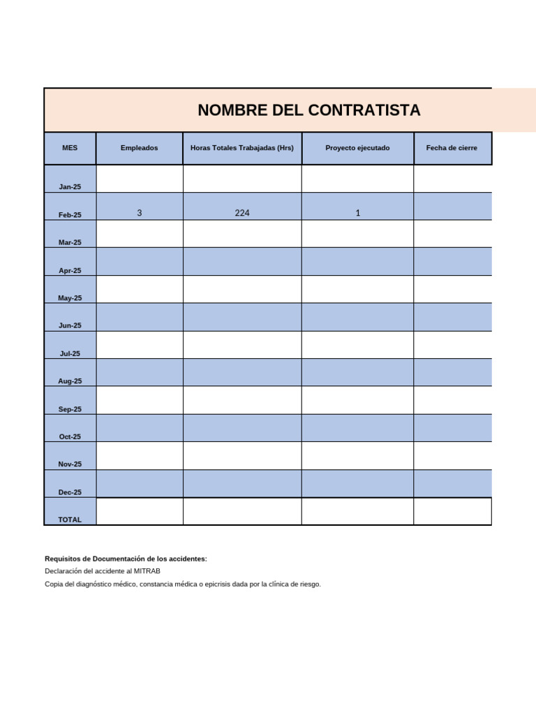 Declaracion Accidente Mitrac Febrero 2025 | PDF