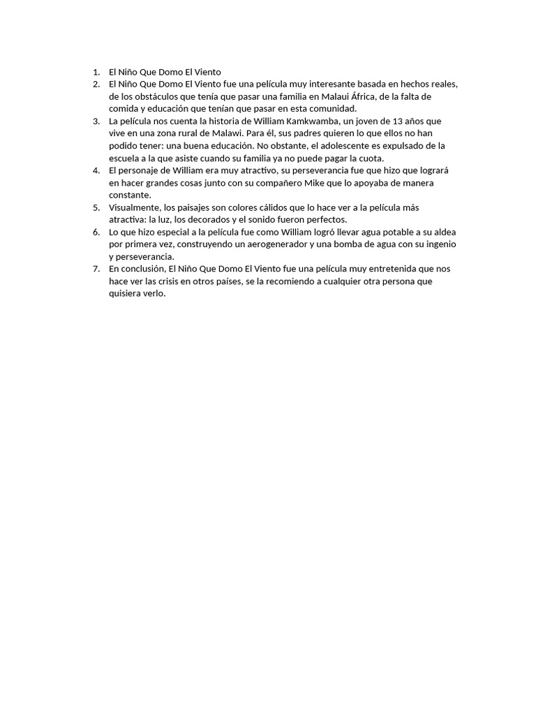 El Niño Que Domo El Viento | PDF