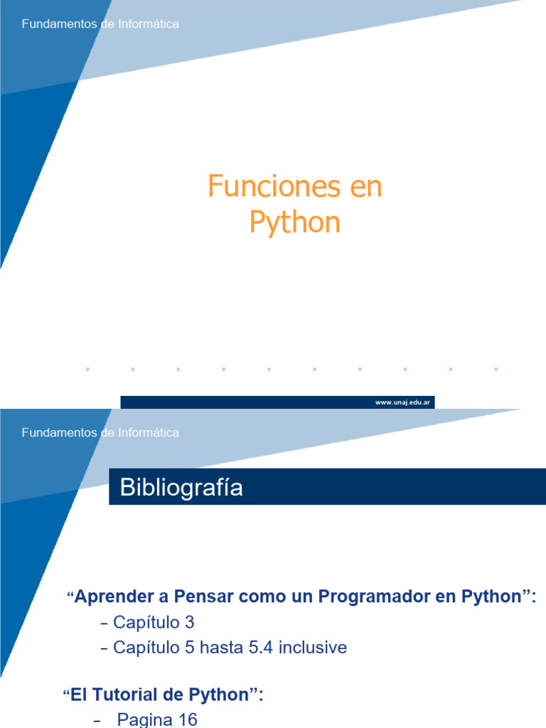 Modulo3 Funciones | PDF | Función (Matemáticas) | Python (lenguaje de ...