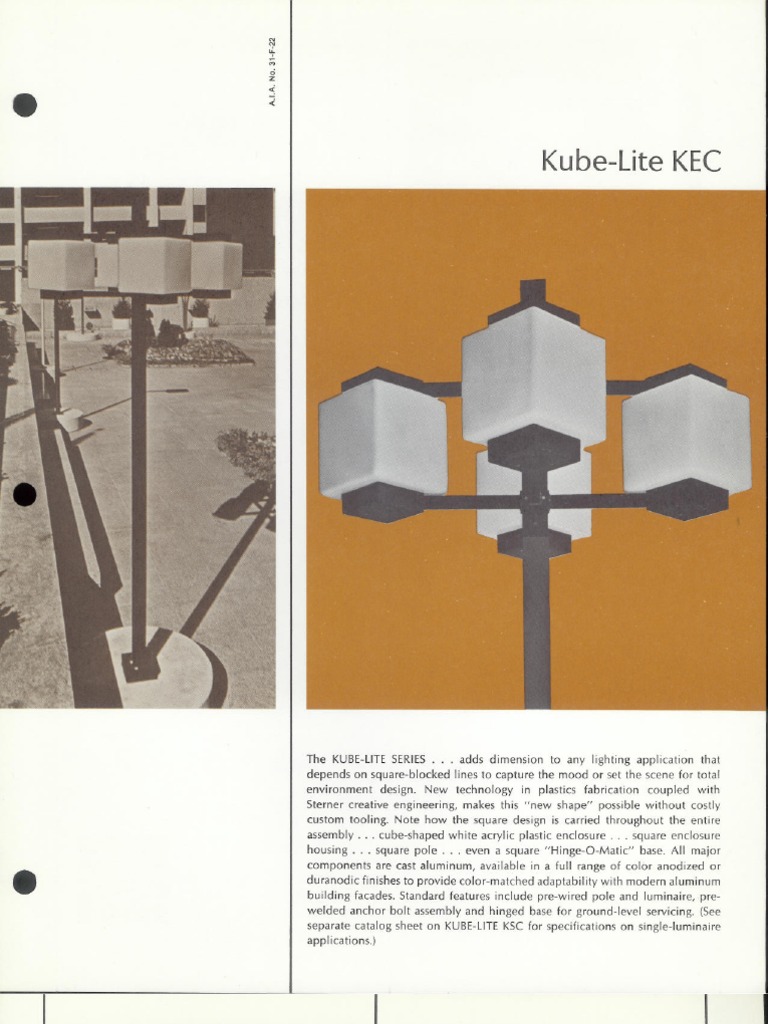 Sterner Kube-Lite KEC Series Spec Sheet 1969 | PDF