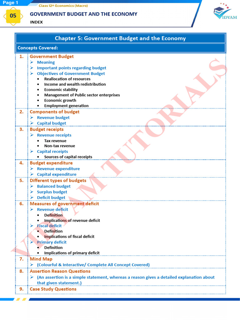 Government Budget Notes | PDF | Government Budget Balance | Taxes