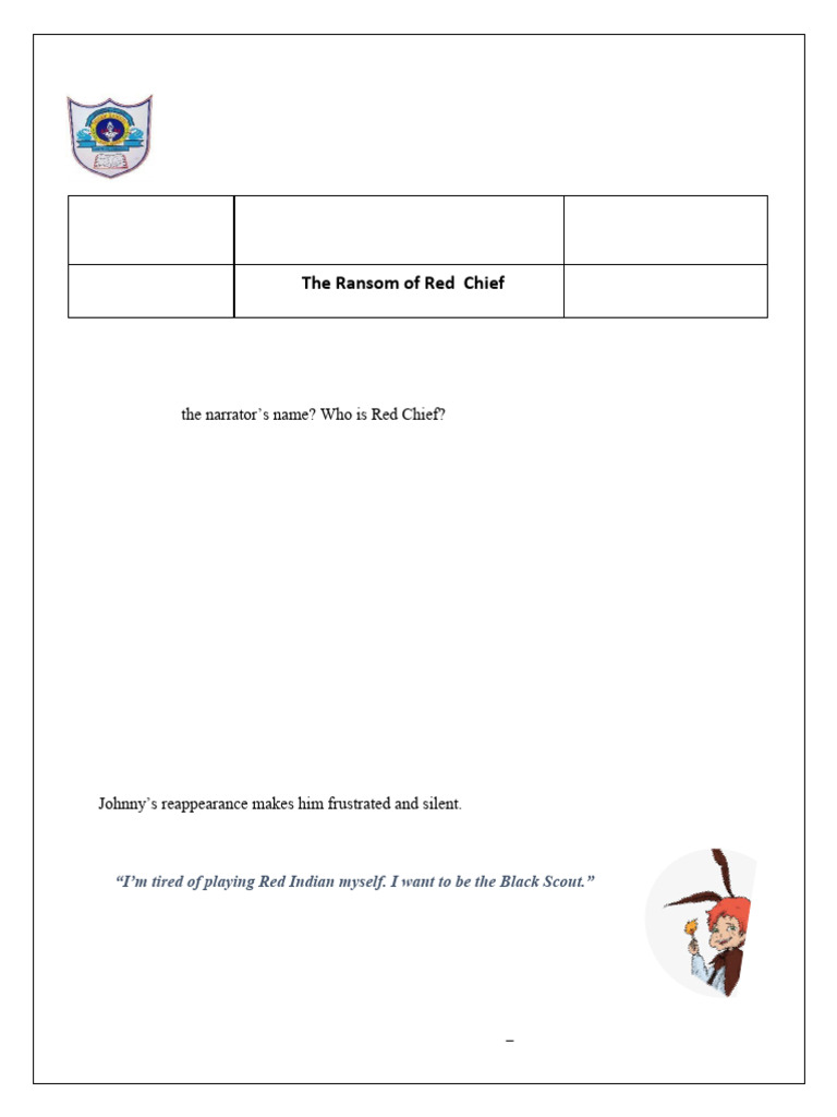 9171895-The Ransom of Red Chief - Answer Key | PDF