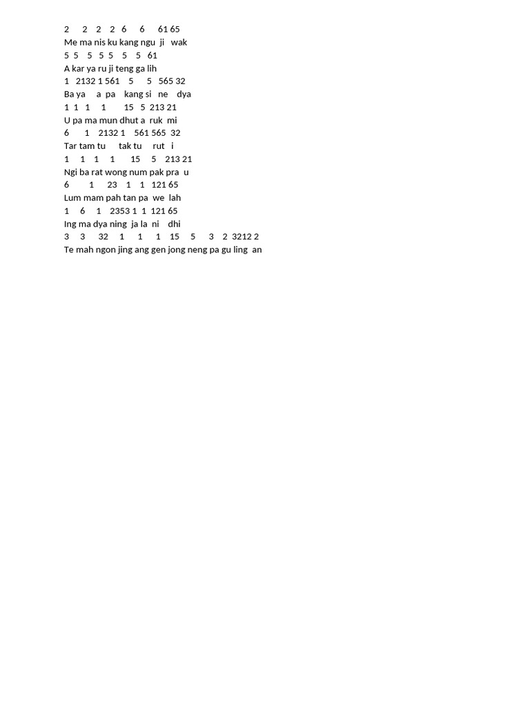 Tembang Mocopat Sinom | PDF