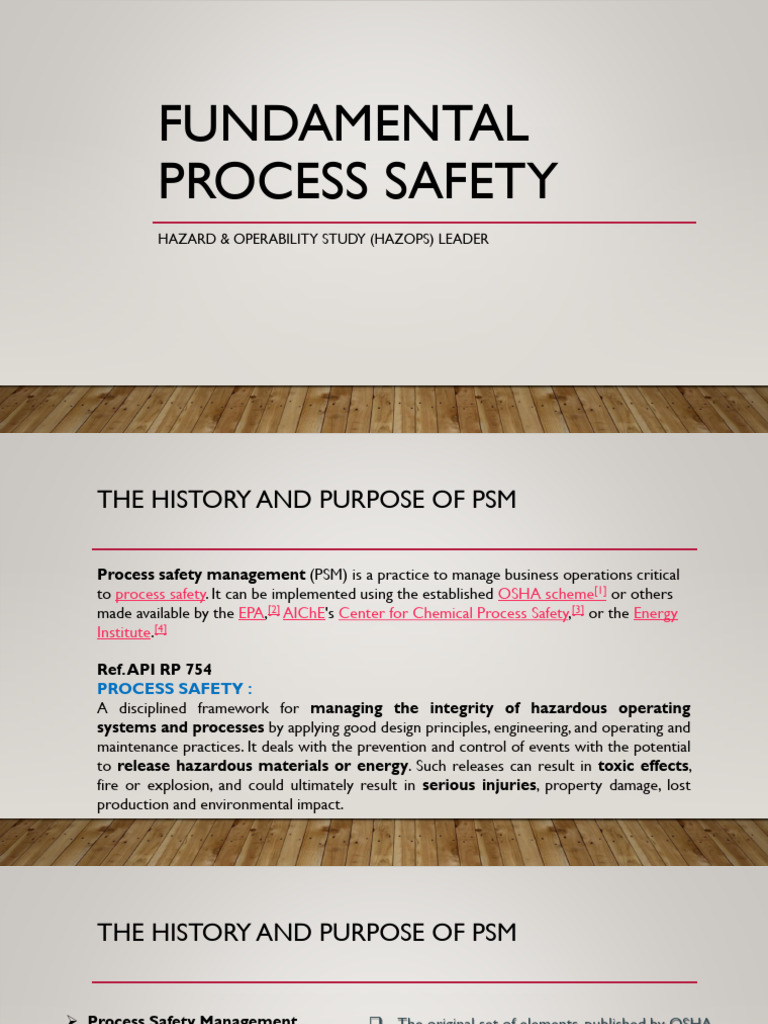 Fundamental Process Safety | PDF | Safety | Occupational Safety And Health