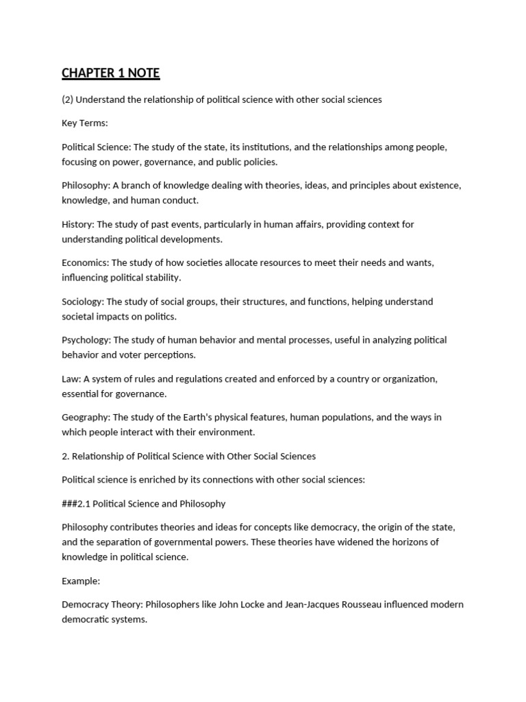 CHAPTER 1 NOTE-WPS Office | PDF | Science | Social Sciences