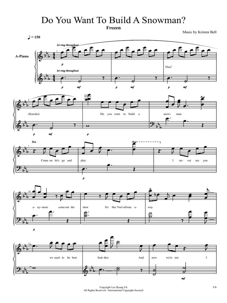 Build a Snowman: A Frozen Song | PDF