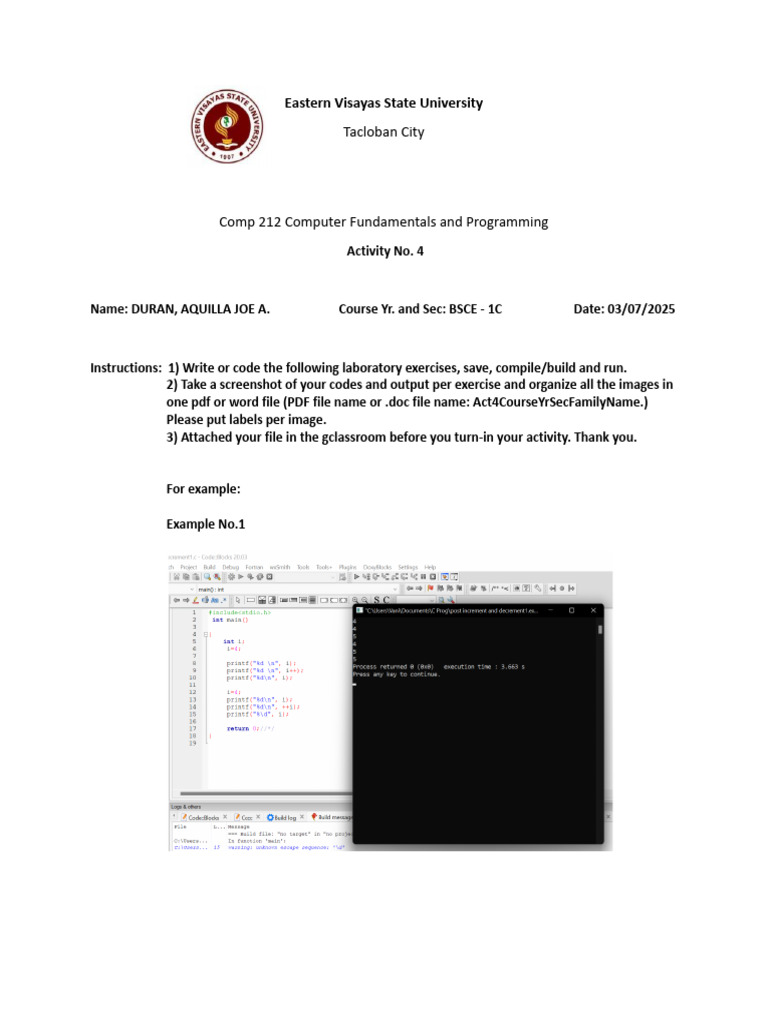 comp activity 4 | PDF