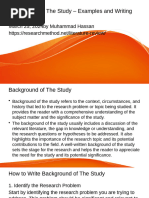 Background of Study | PDF | Academic Publishing | Literature Review