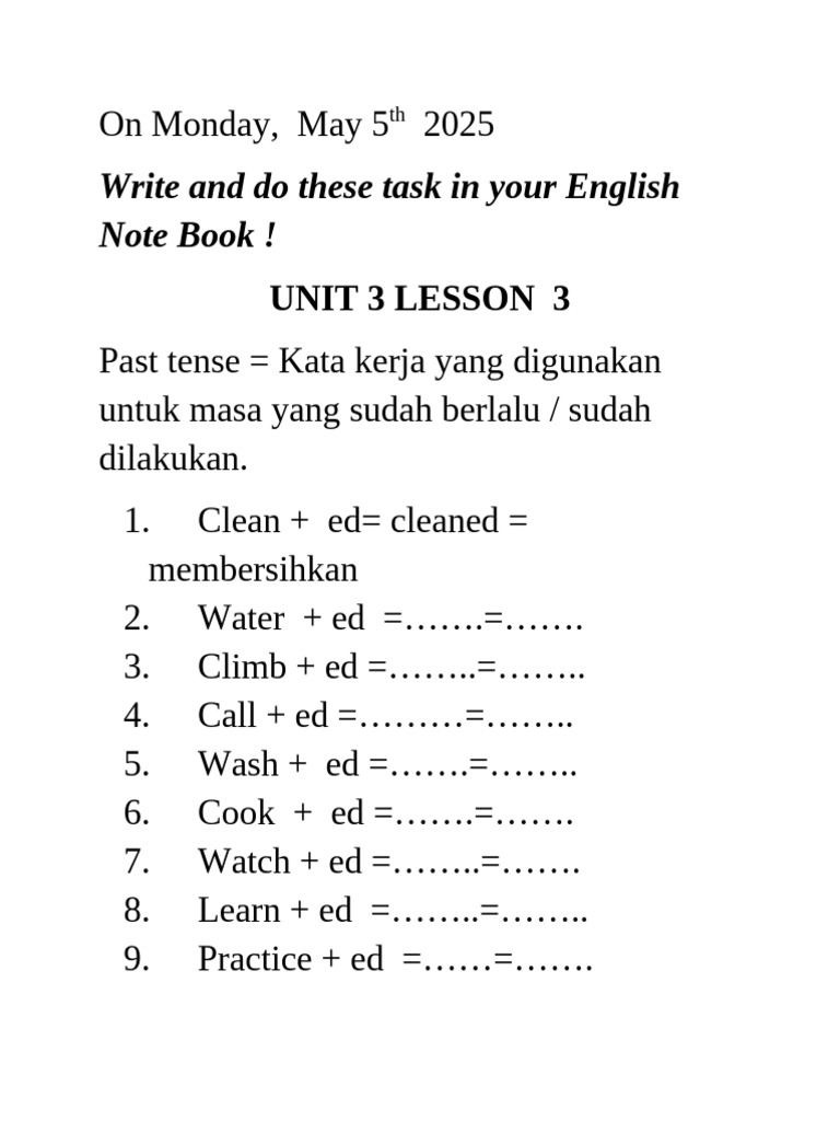 Materi Kelas 4 Unit 3 Lesson 3 Pdf