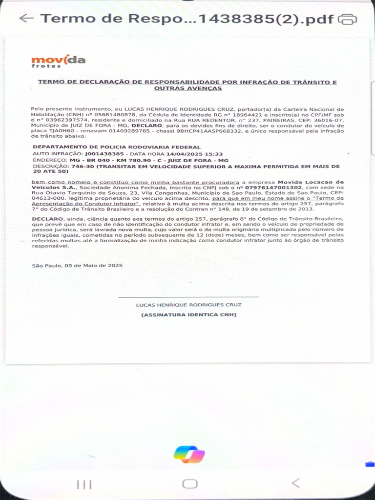 Termo de Respo... 1438385 PDF | PDF